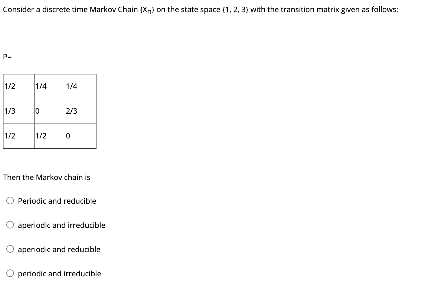 Solved Consider a discrete time Markov Chain {Xn} on the | Chegg.com