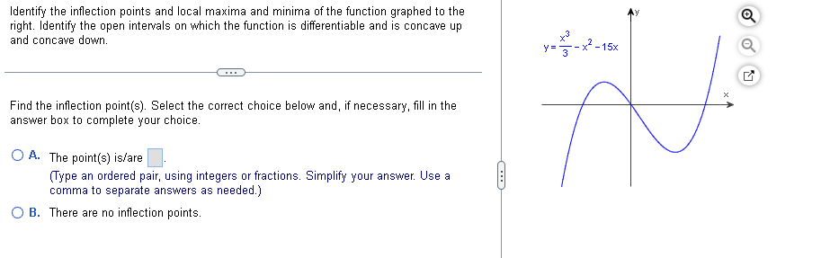 Solved Identify the inflection points and local maxima and | Chegg.com