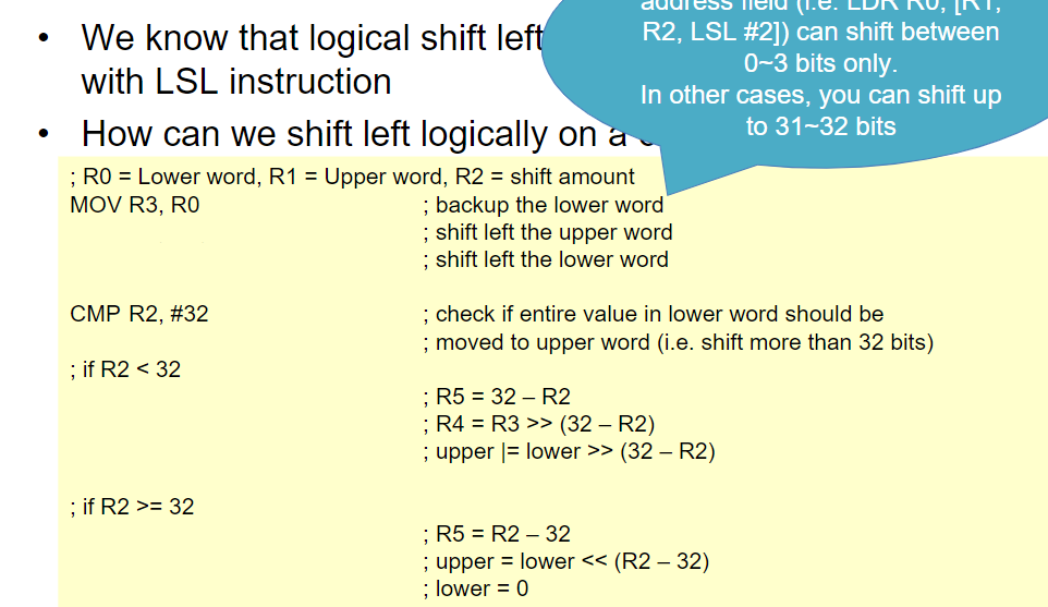 1. We learned 64-bit logical shift left in the class. | Chegg.com