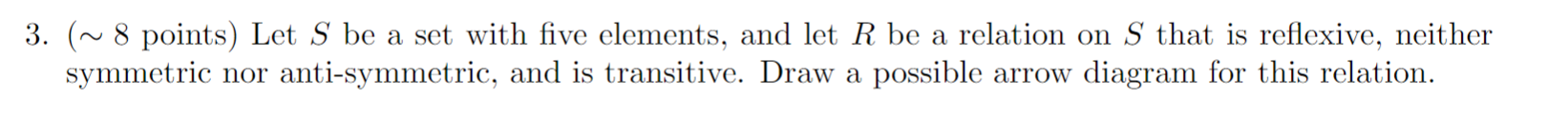 Solved 3. ( ∼8 points) Let S be a set with five elements, | Chegg.com