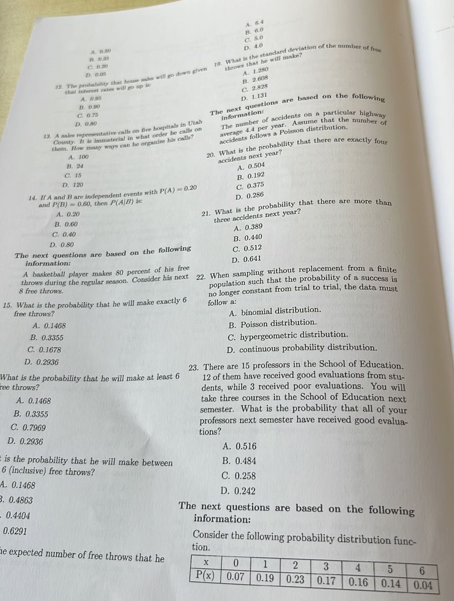 Solved B. 6.0A. n=0C. 5.0a. 0.35c. ﻿a.20D. 4.0D. 0:0hWhat is | Chegg.com