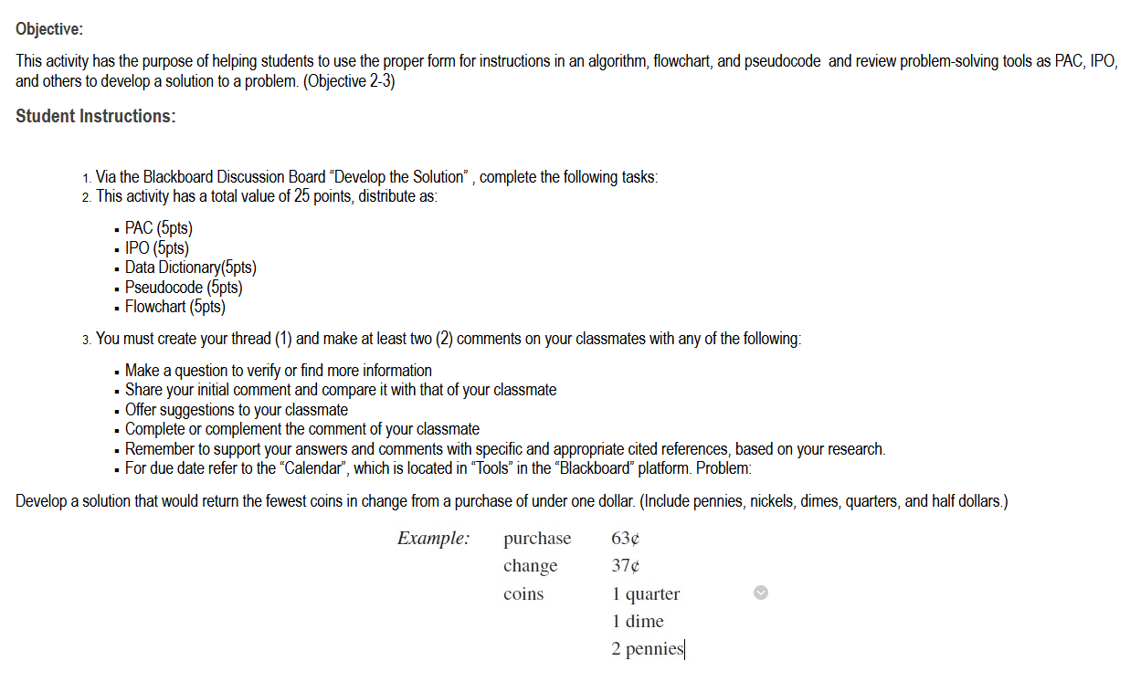 Solved Objective: This activity has the purpose of helping | Chegg.com