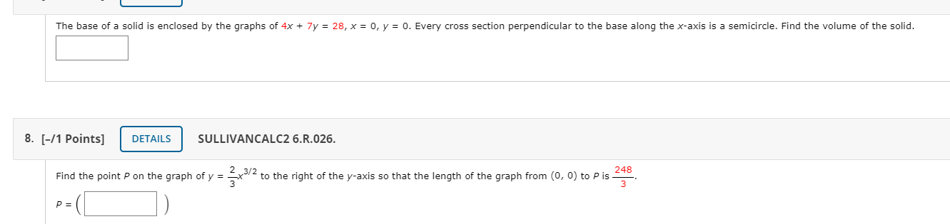 Solved The base of a solid is enclosed by the graphs of 4x + | Chegg.com