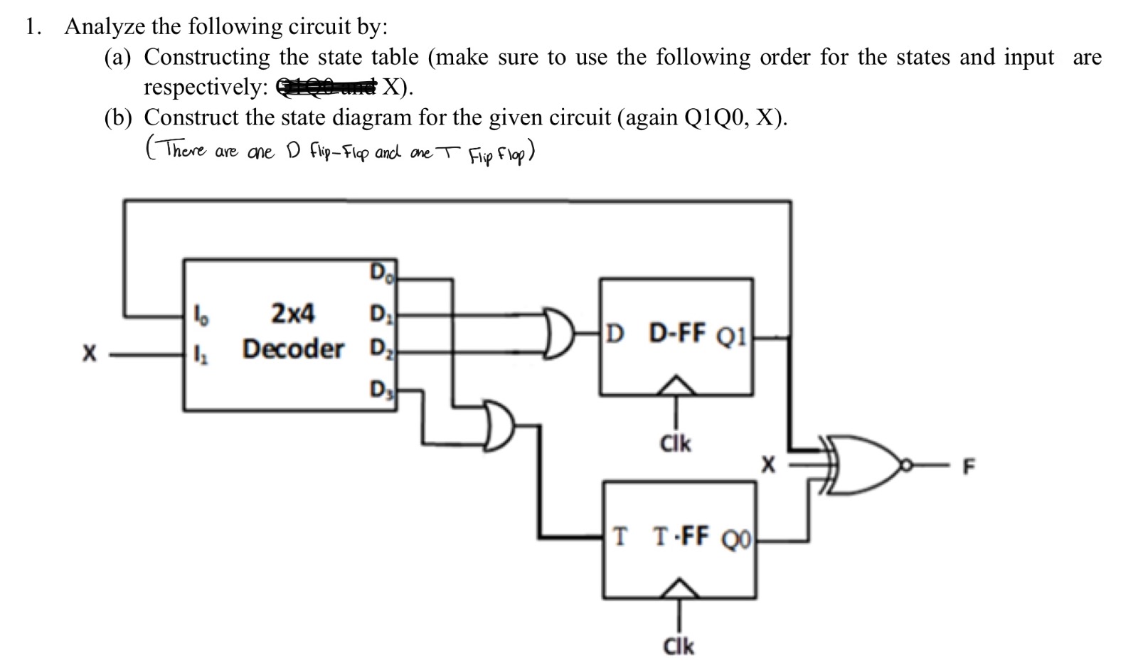 1. Analyze the following circuit by: (a) Constructing | Chegg.com