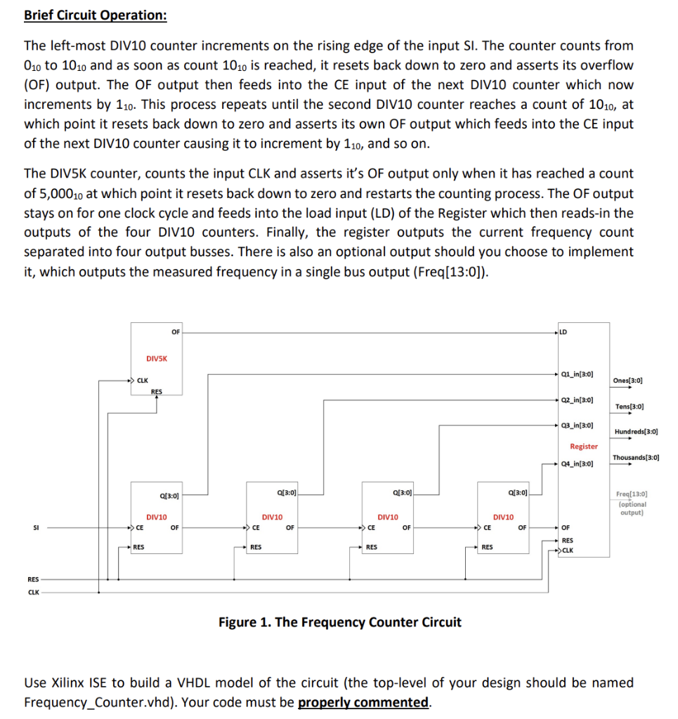 Solved Brief Circuit Operation: The left-most DIV10 counter | Chegg.com