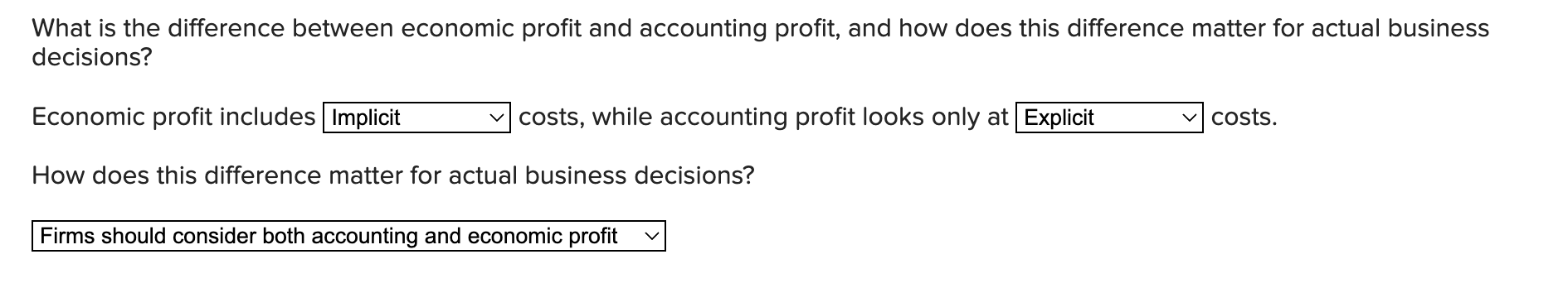 Solved What is the difference between economic profit and | Chegg.com