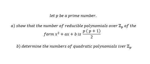 Solved let p be a prime number. a) show that the number of | Chegg.com