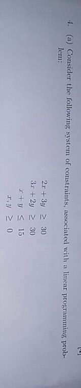Solved 4. (a) Consider the following system of constraints, | Chegg.com
