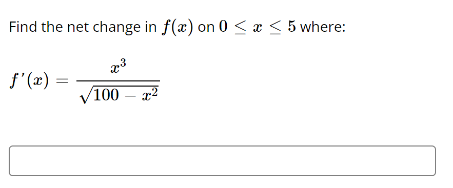Find the net change in f(x) on 0≤x≤5 where: | Chegg.com