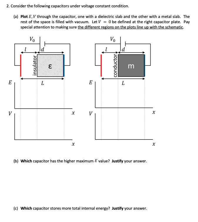 Solved 2. Consider the following capacitors under voltage | Chegg.com