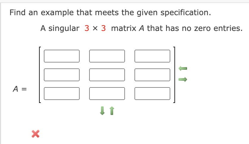Solved Find an example that meets the given specification. A | Chegg.com