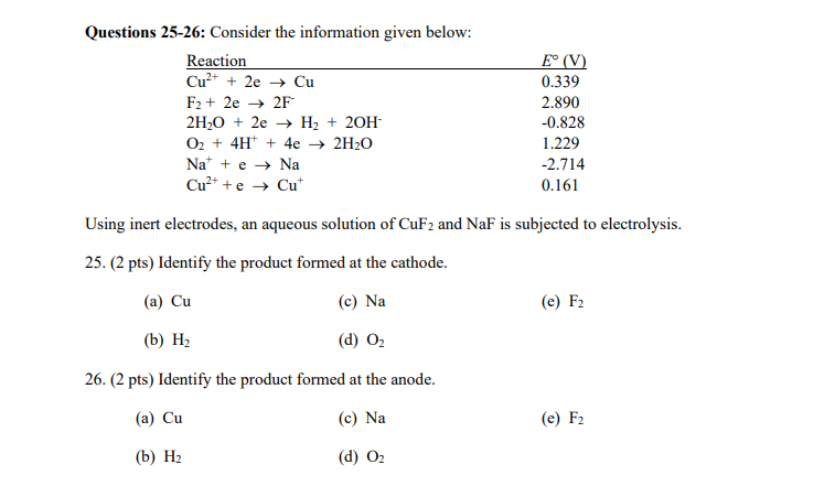 Solved Questions 25-26: Consider the information given | Chegg.com