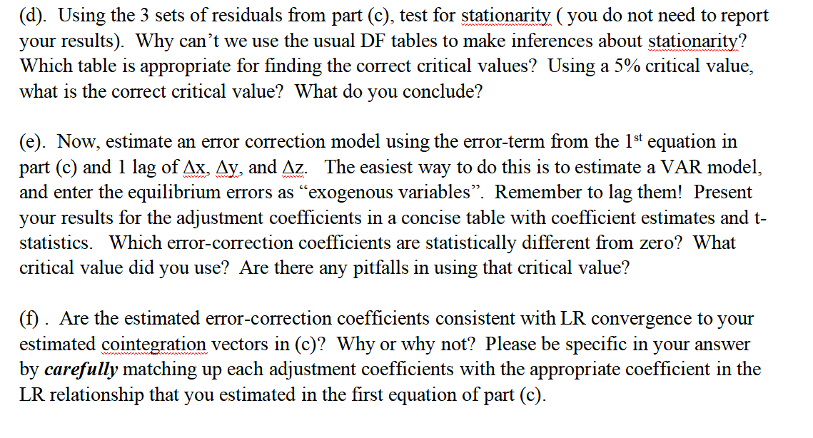 The data set contains 100 observations for three | Chegg.com