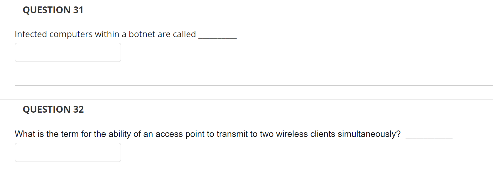 Solved QUESTION 31 Infected computers within a botnet are | Chegg.com
