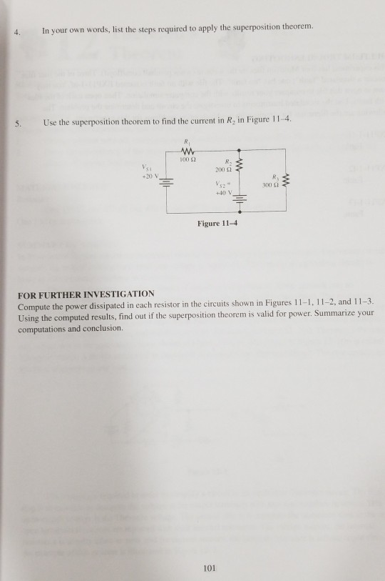 Solved The Superposition Name 11 Theorem Date Class Reading