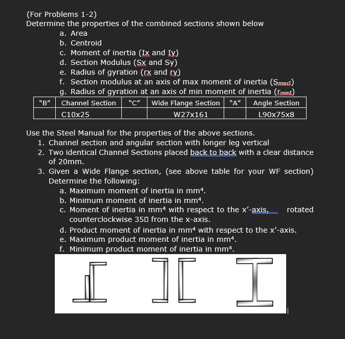 Solved (For Problems 1-2) Determine the properties of the | Chegg.com