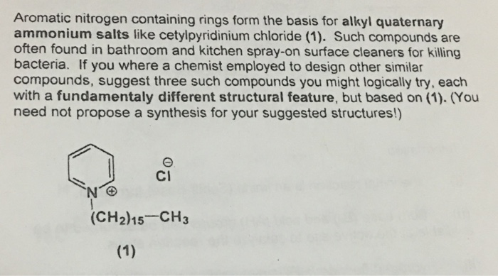 Solved Aromatic nitrogen containing rings form the basis for | Chegg.com