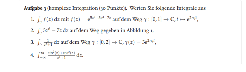 Solved Exercise 3 (complex integration). Evaluate the | Chegg.com