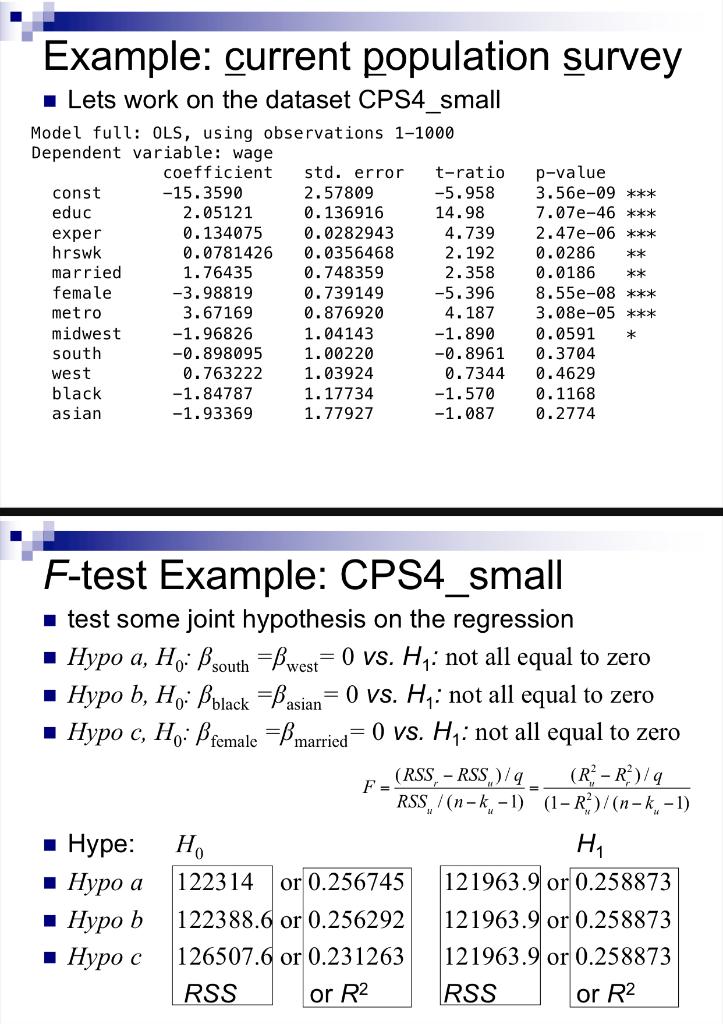Solved (R? – R?)/9 F White Heteroskedasticity-Consistent | Chegg.com