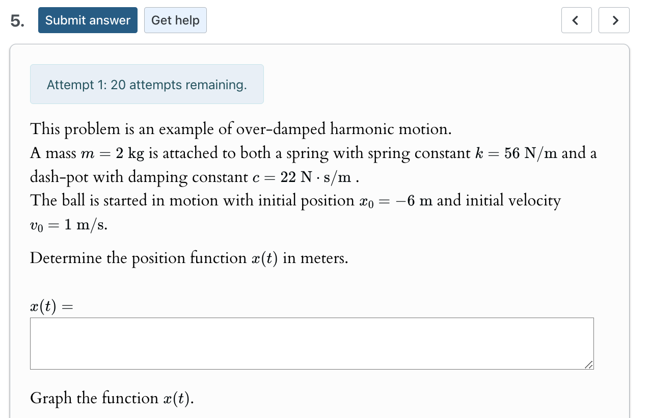 Solved Attempt 1: 20 ﻿attempts remaining.This problem is an | Chegg.com