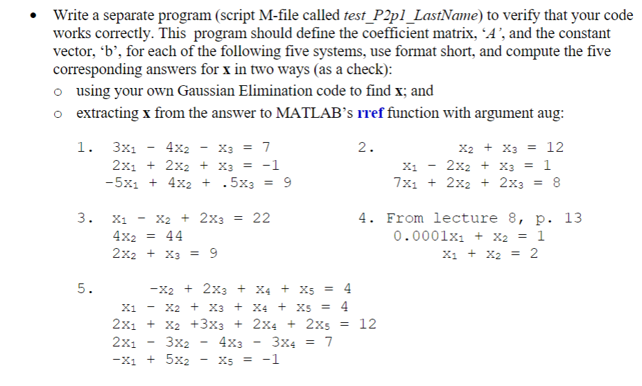 Solved Write A Separate Program Script M File Called 