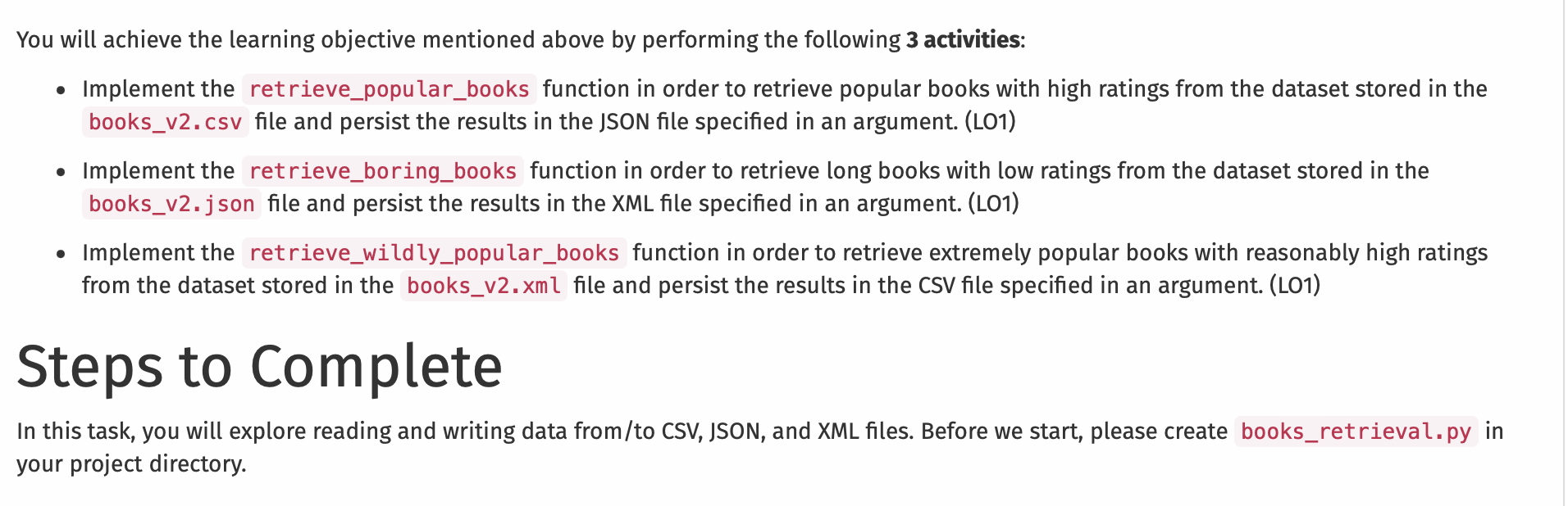 Solved You will achieve the learning objective mentioned | Chegg.com