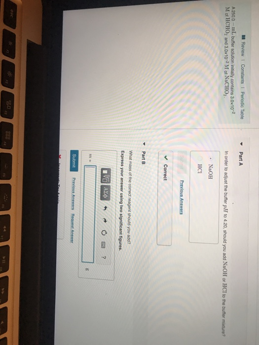 Solved Part A A 250.0 -mL buffer solution initially contains | Chegg.com