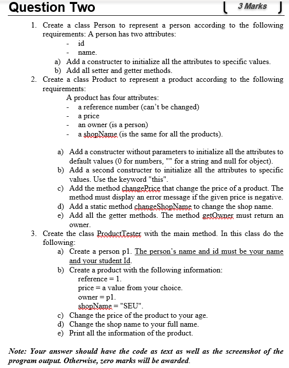 Solved Learning Outcome(s): Question One ( 2 Marks) Explain | Chegg.com