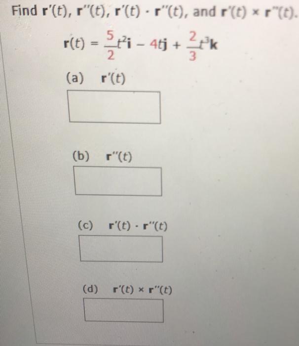 Solved Find the following for the given equation. r(t) = 8 | Chegg.com