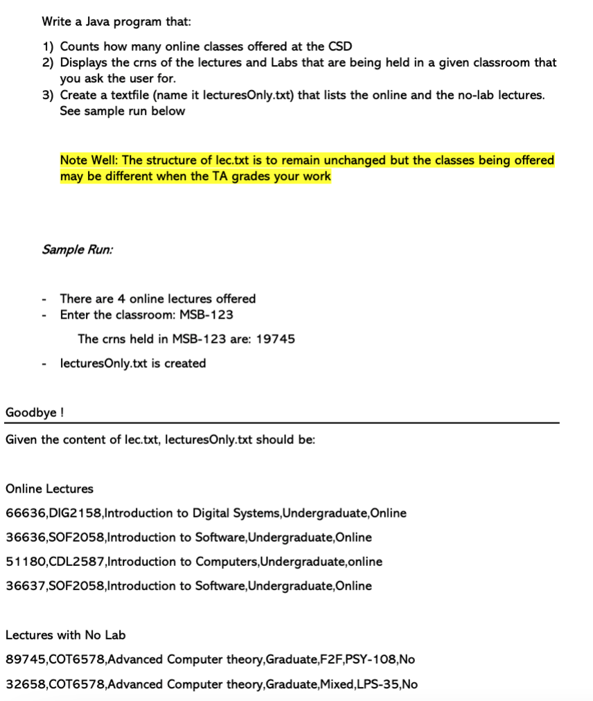 Solved undergraduate. Note that online lectures don't have | Chegg.com