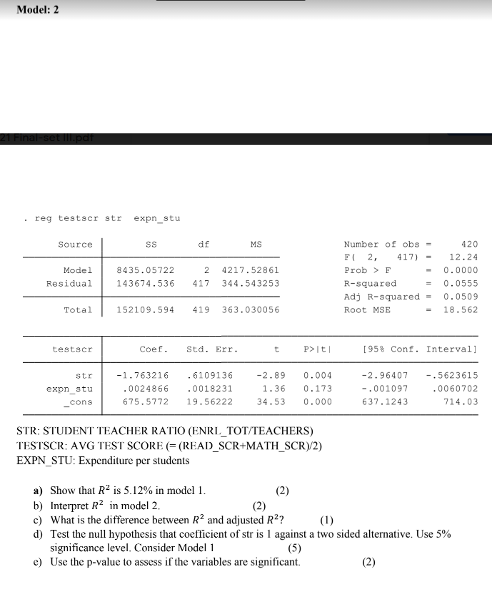 Solved 2 Using The California Standardized Testing And