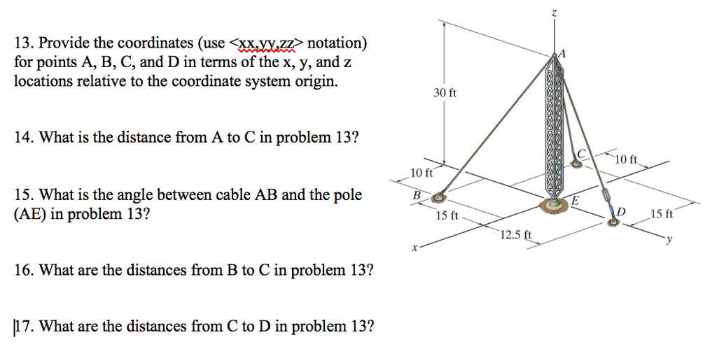 Solved 13. Provide the coordinates (use -xx.yzz^ notation) | Chegg.com