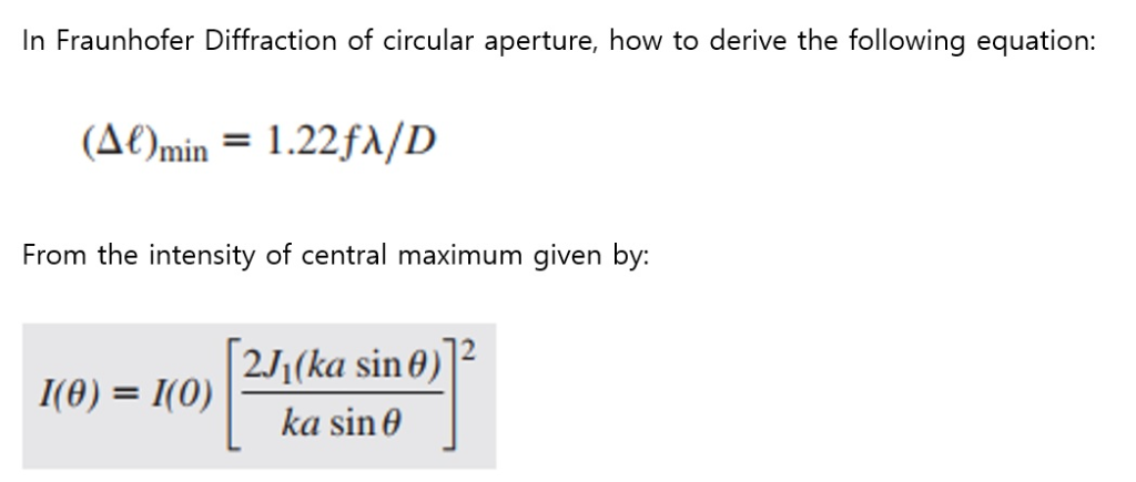 Solved what to find = the derivation of ()min equation, | Chegg.com