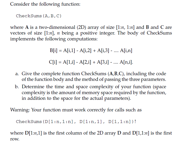 Solved Parameter Passing: Use the following parameter | Chegg.com