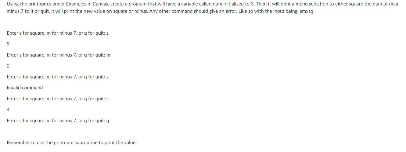 Please follow instructions, Assembly Language for | Chegg.com