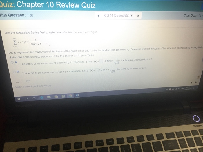 Solved Quiz: Chapter 10 Review Quiz This Question: 1 pt 1 of | Chegg.com