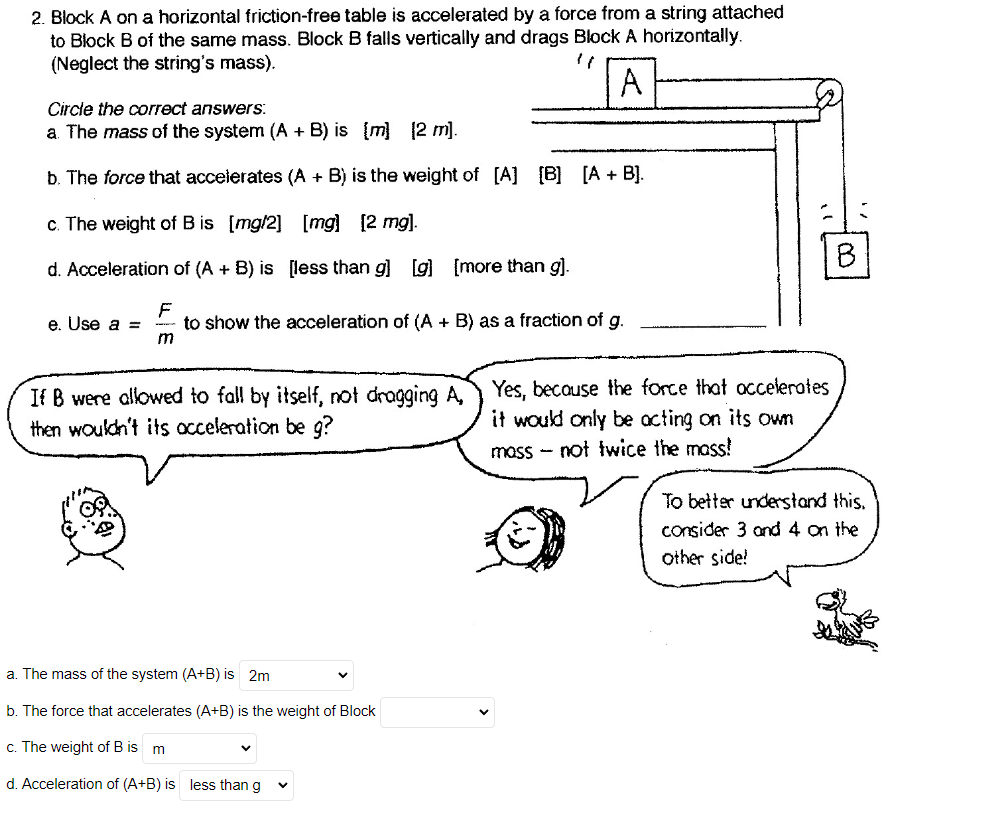 Solved Block A on a horizontal friction-free table is | Chegg.com