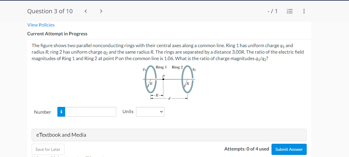 Solved The figure shows two parallel nonconducting rings | Chegg.com