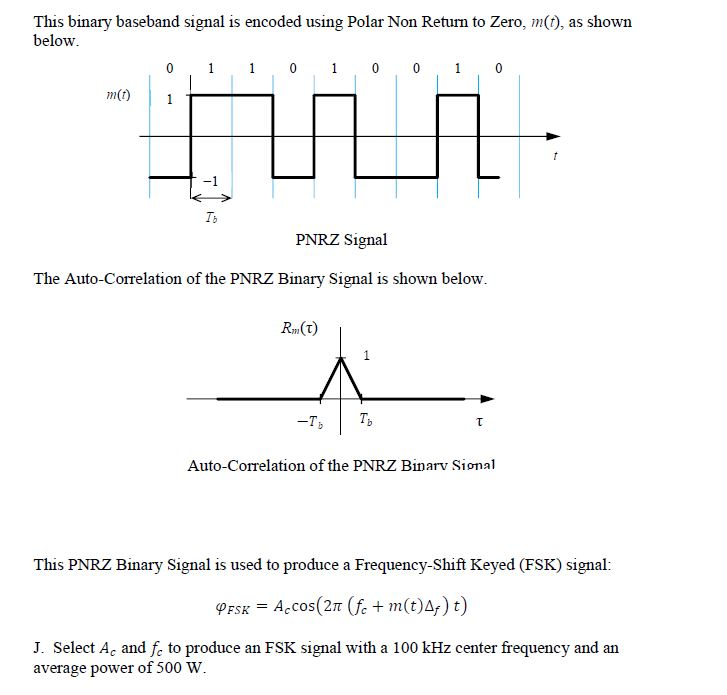 Solved This binary baseband signal is encoded using Polar | Chegg.com