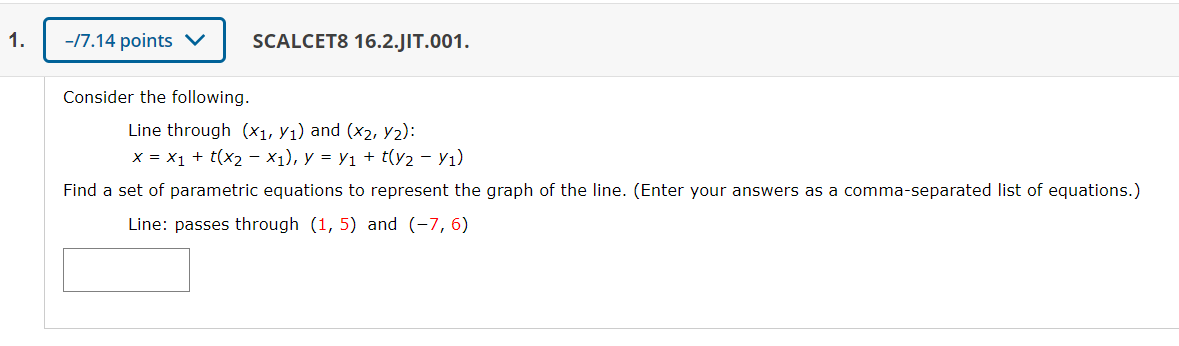 Solved 1. | -17.14 points v SCALCET8 16.2.JIT.001. Consider | Chegg.com