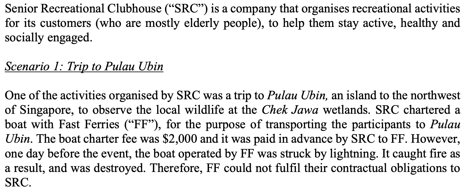 Solved Senior Recreational Clubhouse ("SRC") is a company | Chegg.com
