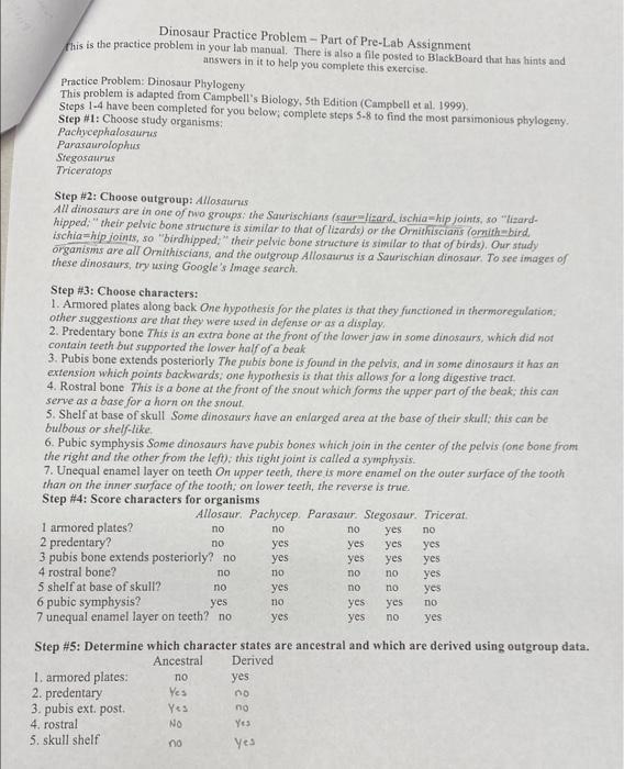 Solved Phylogeny Construction Pre-Lab Assignment This | Chegg.com
