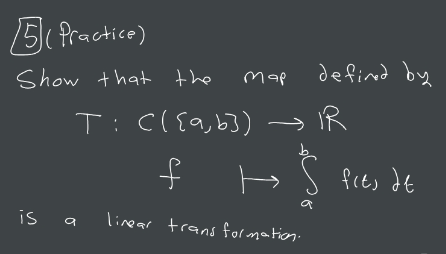 Solved 5 (Practice) Show that the map defined by | Chegg.com