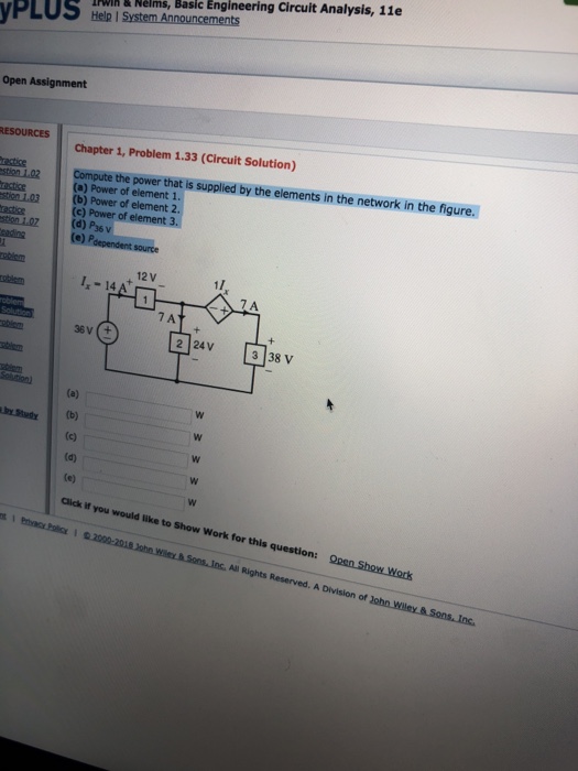 Solved WIn&Nelms, Basic Engineering Circuit Analysis, 11e | Chegg.com