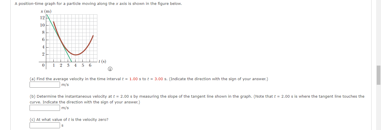 Solved position-time graph for a particle moving along the x | Chegg.com