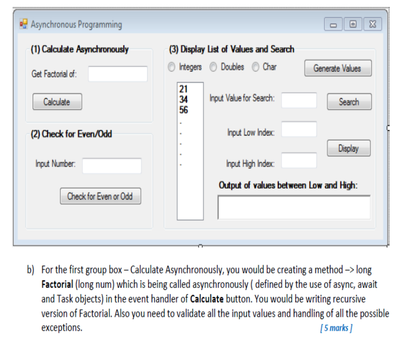 Asynchronous Programming (1) Calculate Asynchronously | Chegg.com