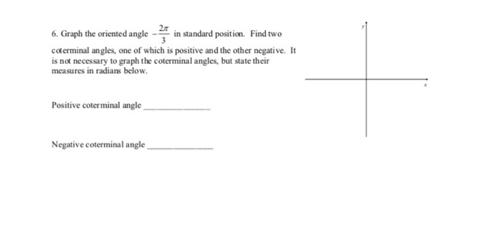 Solved 6. Graph the oriented angle in standard position. | Chegg.com