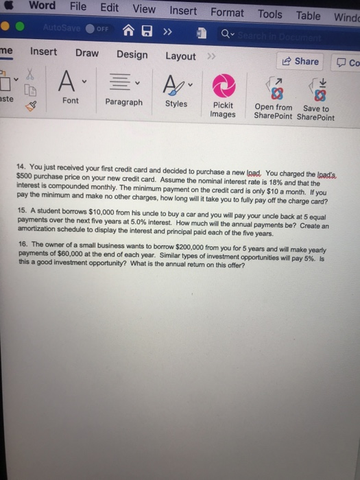 Solved Word File Edit View Insert Format Tools Table Wind。 | Chegg.com