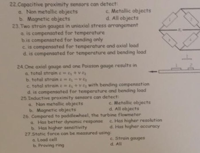 Solved 22 Capacitive proximity sensors can detect: c. | Chegg.com