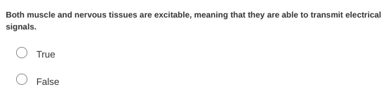 Solved Both muscle and nervous tissues are excitable, | Chegg.com